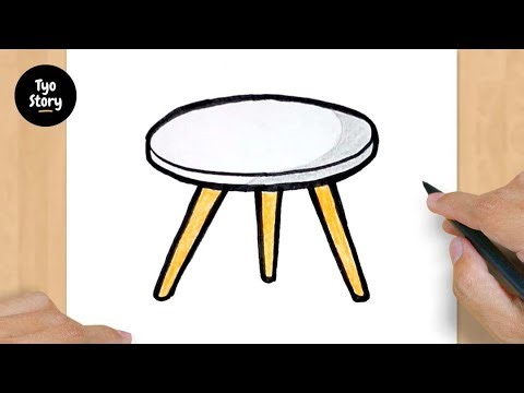 #676 How to Draw a Coffee Table - Easy Drawing Tutorial