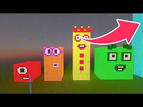 NumberBlock Band 1 to infinity Number Comparison (zero to beyond infinity) in Minecraft NUMBERBLOCKS