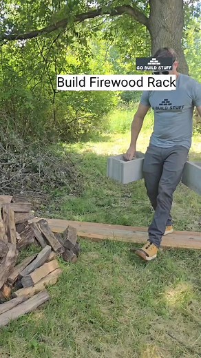 Simple firewood rack #firewood #rack #gobuildstuff | Go Build Stuff