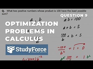Least Possible Sum of Two Positive Numbers | Calculus Optimization Problem