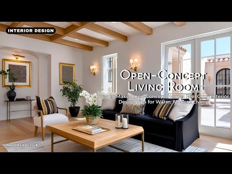 Open-Concept Living Room Makeover: Cozy Layout Ideas, Warm Colors & Designer Styling