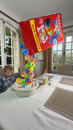 We created this illusion art sculpture for our son #art #frootloops #magic #sculpture | Julien Magic