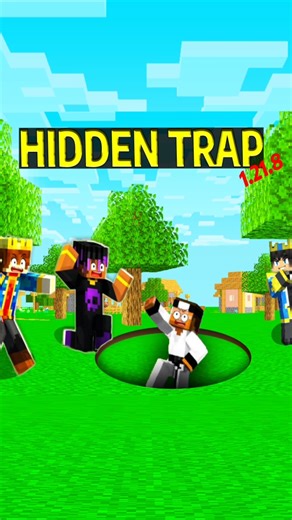 How to make hidden trap in minecraft #shorts #minecraft