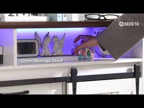 SEDETA 47.2 Inch File Cabinet 2 Drawers Farmhouse Filing Cabinets