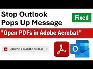 How To Stop Outlook Pops Up Message "Open PDFs in Adobe Acrobat" | Remove Adobe Add Ins From Outlook
