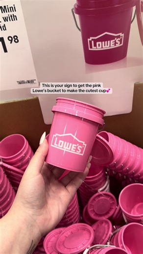 Upcycled Pink Lowe's Bucket Cup Craft Ideas