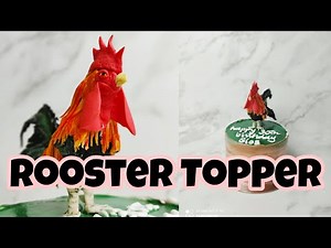 How to make rooster cake topper | Sabong | Manok na pula | Gumpaste