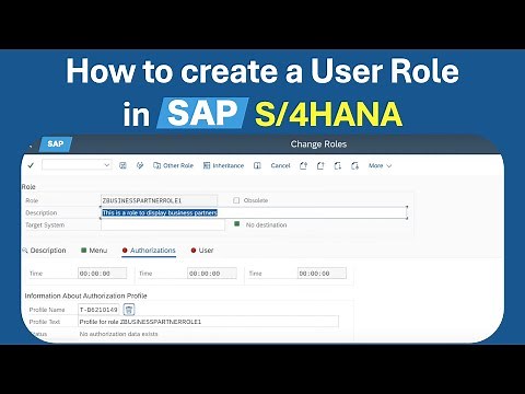 User Role Creation in SAP S/4HANA GUI/Private Cloud
