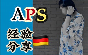 【中德双语】APS经验分享，不分享内容，只分享流程