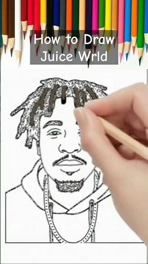 How to Draw Juice WRLD Step by Step | Easy Tutorial #JuiceWRLD #Drawing #Art