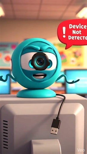 “Why Your Webcam Isn’t Detected — Explained by a Pixar‑Style Webcam! ” #educationalshorts#ictlessons