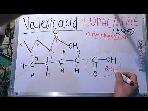 iupac name of valeric acid In Hindi | iupac nomenclature of organic chemistry | iupac name