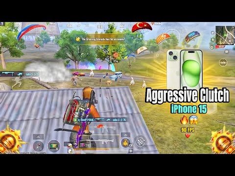 World 🌍Faster Aggressive Clutch’s 🔱 iPhone 15 ☠️ 90 FPS ❤️ PUBG/BGMI Test