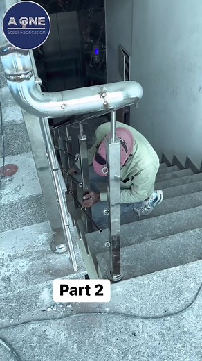1M views · 10K reactions | Staircase railing, installation, part 2 #railing #fancyrailing #aonesteeldoor #homeentrencgate #aonesteelfabrication #jnbsteel #tatadoor #fancyrailing #railing #mordenrailing #staircase #aonesteelfabrication #Gulfam | Gulfam Saifi | Facebook