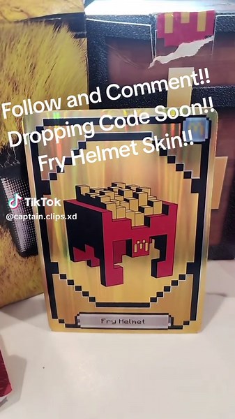 Unlock the Exclusive Fry Helmet Skin in Minecraft!