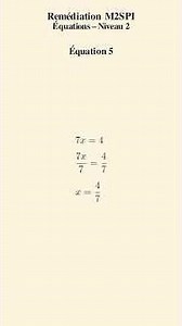 3ᵉ – REMÉDIATION : Équations Niveau 2 : ax = b