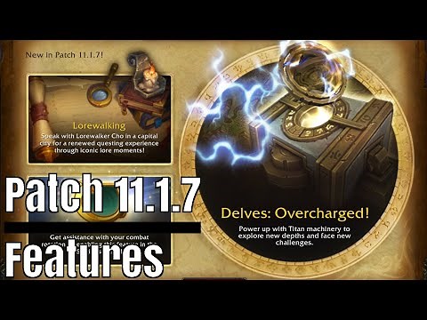 PTR-Updates! Splashscreen zeigt die wichtigsten Features von 11.1.7 - Änderungen am neuen OP-Gürtel