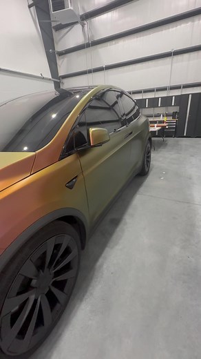 Tesla Model X Plaid. Full Color Change Wrap. Avery Satin Rising Sun. Wrapped by Detailtopia💧 | Detailtopia