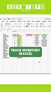 394K views · 2.5K reactions | Track inventory #tutorial #exceltips #tipsandtricks #learnexcel #reels #fyp #exceltricks #reelsfb #fbreels #reelsfbviral | 365 Tips & Tricks | Facebook