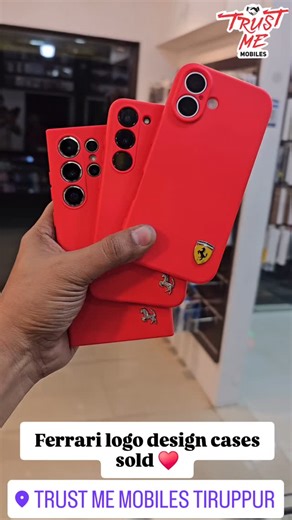 TRUST ME MOBILES on Instagram: "Ferrari logo design cases sold 👌/ Premium accessories available for all brand phones ♥️/ Hurry up book urs soon 🤝 Contact 8680880850 9351111133 for booking #ferrari #logo #accessories #backcases #pouch #red #trendycases #trendyaccessories #trustmemobiles #instagram #facebook #youtube #reels #attractive"