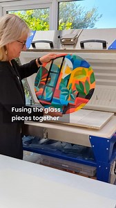 The story of Orangerie, from inspiration and design, cutting art glass and fusing in the kiln … right through to the final glass artwork on its custom-made stand. A unique piece of glass artwork, Orangerie is available now! ☀️THIS WEEKEND ONLY ☀️ I’m giving away a beautiful set of 4 matching glass coasters to the person who buys Orangerie - see my website for details! … #artforinteriors #artforthehome #glassart #glasscollector #glassforsale #livingroomdecor #glassartorangerie #glassartbylinda | 