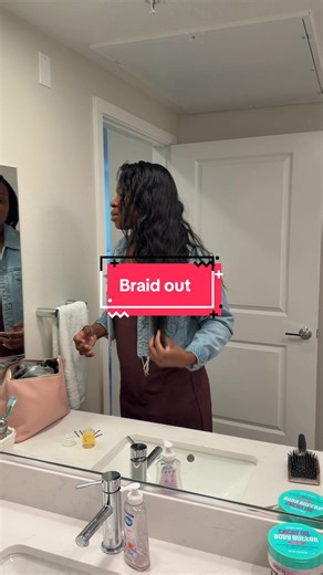 Braid Out on Relaxed Hair for Beach Days