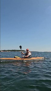 Advanced Elements Airfusion EVO inflatable kayak seen from an Oru Bay+ folding kayak (sea kayaking)