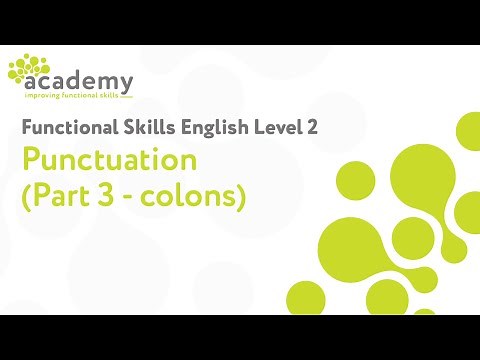 Functional Skills English Level 2 - Punctuation (Part 3)
