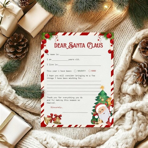 Editable Christmas Wish List | Christmas Gift List | DIY Kids Christmas Wish List Template Instant Download | Printable Christmas Wishlist - Etsy