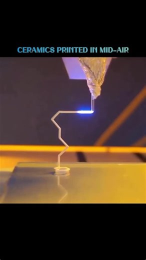 AiVora on Instagram: "Scientists in China have demonstrated a new 3D printing technique capable of creating solid ceramic structures directly in mid-air. The method relies on a light-activated ceramic ink that instantly hardens when struck by a near-infrared laser. Because the material solidifies the moment it is printed, complex shapes can be formed without support structures or scaffolding. Ceramics are critical in environments involving extreme heat and stress. Printing them freely in three-d