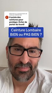 Réponse à VERHEYDE Ceinture Lombaire : Utile ou Risquée ? Quand et Comment l’Utiliser en Cas de Douleur au Dos https://linktr.ee/GillesBEAUME | Gilou t'as mal ou ?