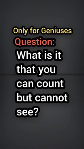 What can you count but never see? 🤔 #Shorts #Riddles