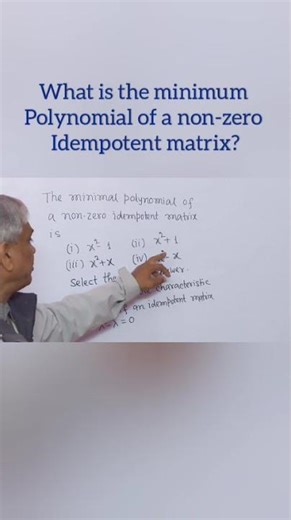 What is the minimal polynomial of a non-zero idempotent matrix?