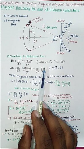 Magnetic Field due to Current Carrying Circular Coil | Class 12 Physics | CBSE/NEET 2026 #magnetism
