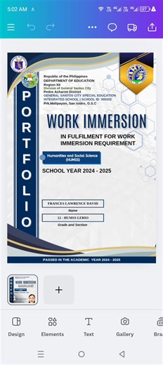 Work Immersion Projects for HUMSS Students in Davao