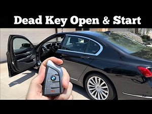 2016 - 2022 BMW 7 Series - How to Unlock, Open & Start 740i With Dead Remote Key Fob Battery