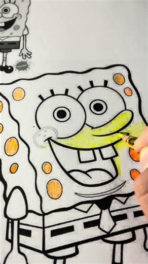 Fun SpongeBob Coloring Page for Kids #coloring#coloringpages#coloringforkids#coloringvideo