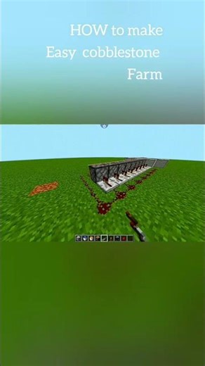 HOW to make easy automatic cobblestone farm #ytshorts #youtubeshorts #sehar #hungergamestiktok