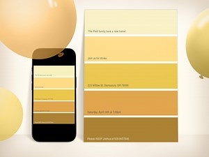 Editable Housewarming Invitation: Paint Samples Design (digital Invite, 5x7 PDF Template) - Etsy