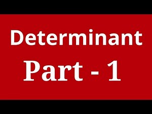 Determinant of order 2x2 || Basic Mathematics ( BCS - 012) || IGNOU BCA 1st Semester
