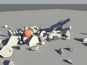 Voronoi shatter with Bullet Physics