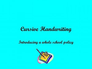 Cursive Handwriting - SlideServe