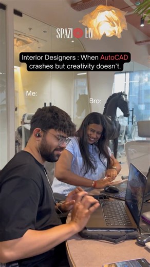 Team SpazioLiv | Office me AutoCAD crash hogya hai.. par hame kya farak pdta hai ? . . #interiordesignerlife #officereels #workhumor #designersofinstagram... | Instagram