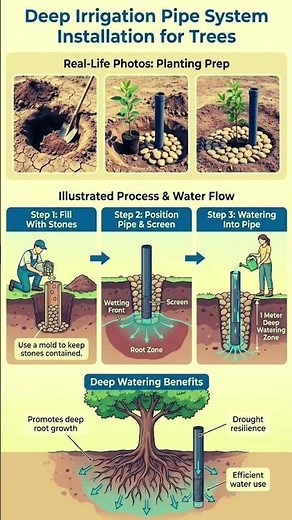 Revolutionize Tree Watering: Deep PVC Pipe Irrigation for Bigger Roots & Maximum Growth 🌳💧