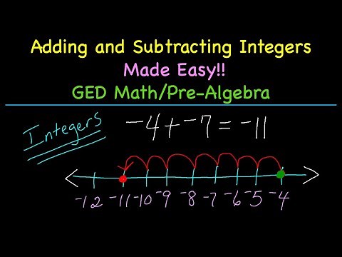 Adding and Subtracting Integers Made Easy! GED math/Pre Algebra