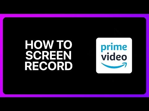 How To Screen Record In Amazon Prime Video Tutorial
