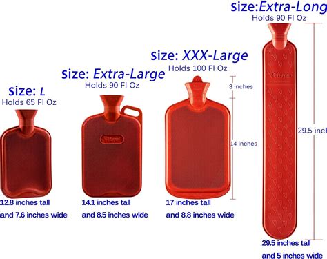 Peterpan Long Rubber Hot Water Bottle With Cover 90 Fl Oz BPA