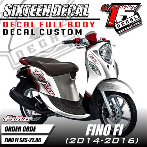 Jual Decal Stiker Variasi Full Body Motor Yamaha Fino Fi 125 Fullbody