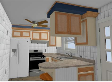 Hanging Cabinets From Ceiling Over Peninsula Combining With Existing