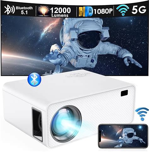 Wielio Mini Proiettore WiFi Bluetooth Portatile Videoproiettore Nativo